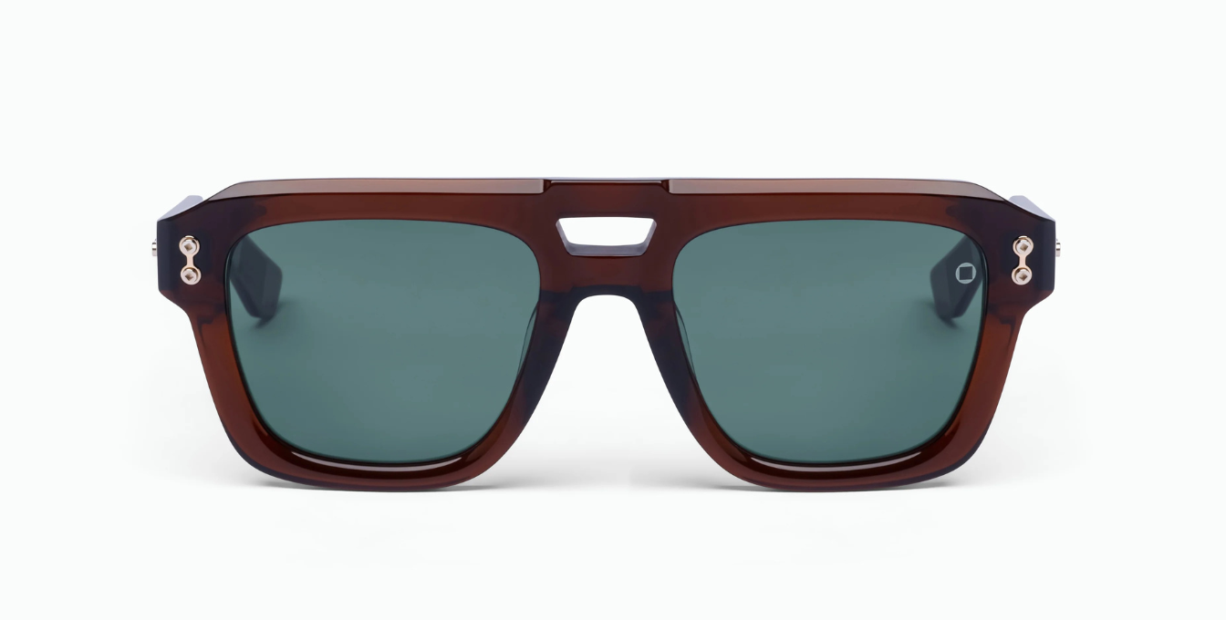 Akoni Perseus Crystal Dark Brown - luxury Sunglasses made in Japan in ...